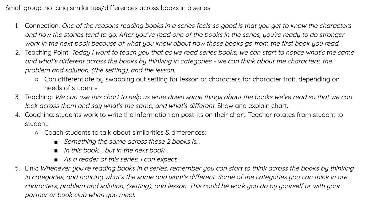 Getting Started with Strategy Lessons – Choice Literacy